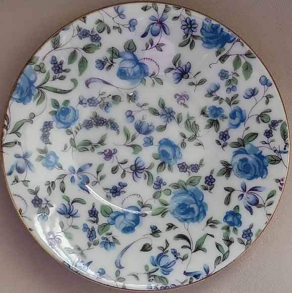 Lefton | Dining | Lefton Vintage China Small Saucer 425in Blue Rose ...